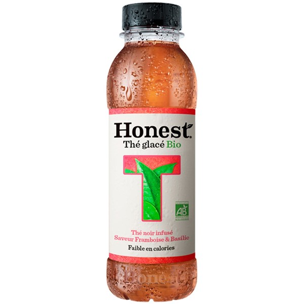 Honest - Organic iced tea with raspberry and basil flavor 375 ml ...